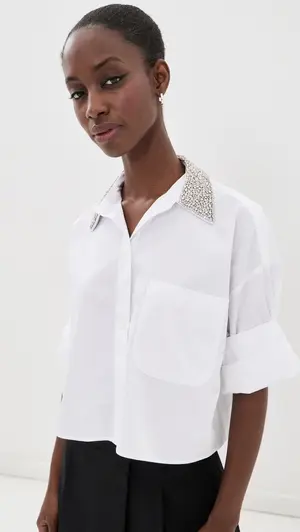 TWP Next Ex Crystal Collar Button Down Shirt