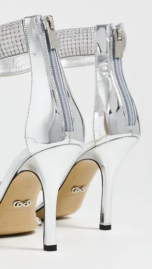 Mach & Mach She's A Lady Zircon Gioello Leather Sandals