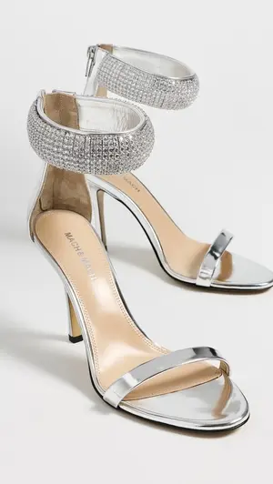 Mach & Mach She's A Lady Zircon Gioello Leather Sandals