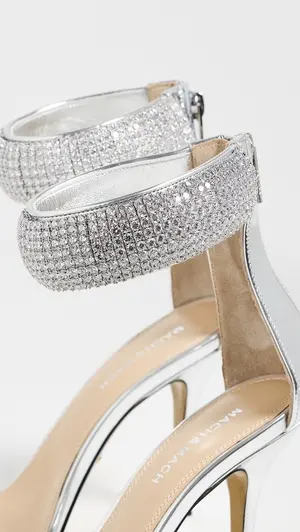 Mach & Mach She's A Lady Zircon Gioello Leather Sandals