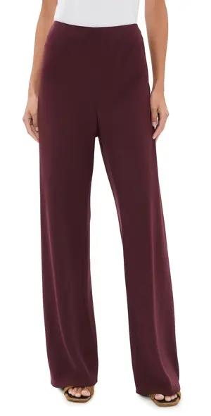 Vince Colette High Waist Crepe Bias Pants - Black Rose
