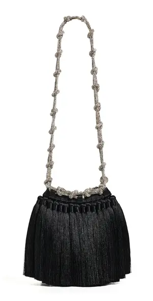 SIMONMILLER Tassel Evening Knotty Bag - Black