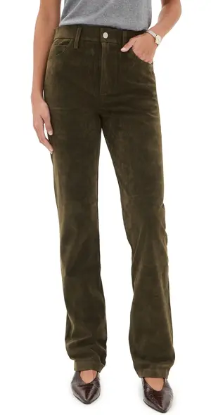 Joe's Jeans The Vegan Suede Margot Slim Pants - Olive