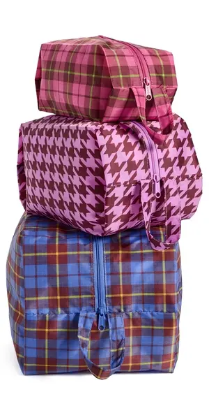 Baggu 3d Zip Set - Check Mix