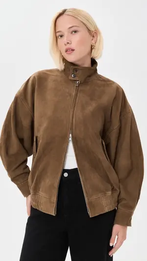 AGOLDE Blair Goatskin Suede Jacket