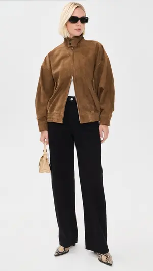 AGOLDE Blair Goatskin Suede Jacket