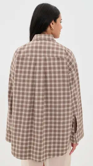 BY MALENE BIRGER Derris Flannel Button Down Shirt
