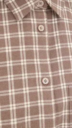 BY MALENE BIRGER Derris Flannel Button Down Shirt