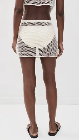 NEVER FULLY DRESSED Shell Embellished Coverup Skirt