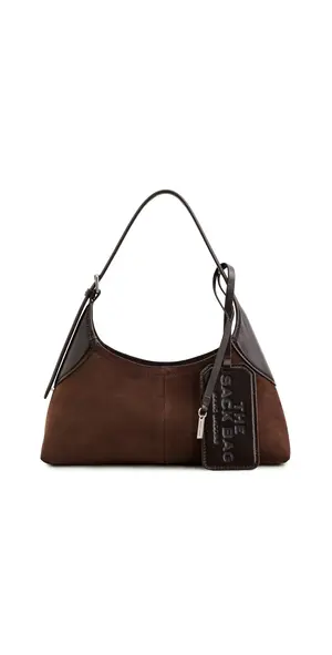 Marc Jacobs The Small Belted Suede Sack Shoulder Bag - Dark Brown