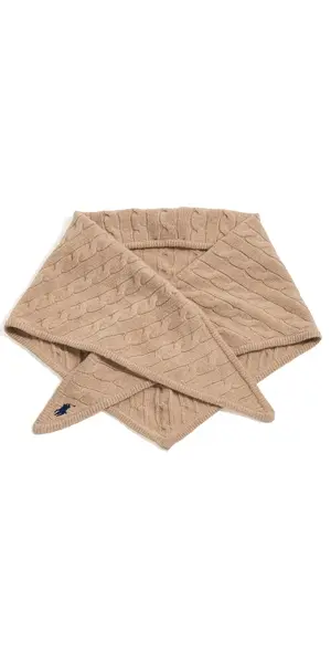 Polo Ralph Lauren Cable Triangle Scarf - Camel