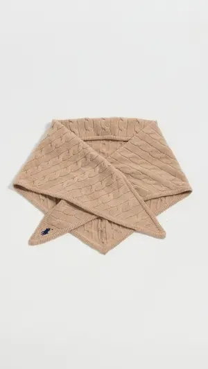 Polo Ralph Lauren Cable Triangle Scarf - Camel
