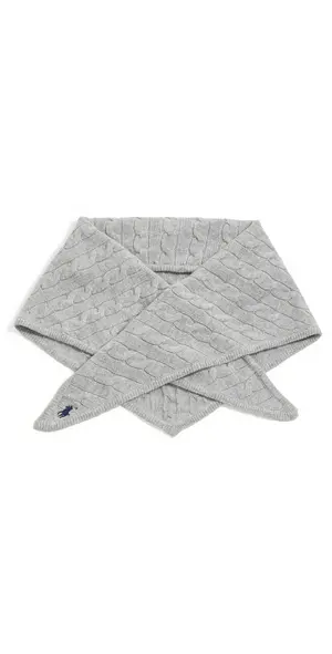 Polo Ralph Lauren Cable Triangle Scarf - Soft Grey