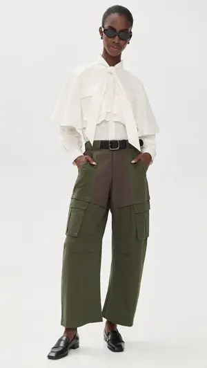 Sea Tristan Solid Color Block Pants