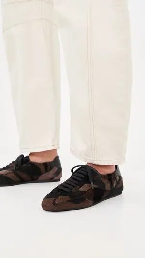 Simkhai Georgie Elasticized Fur Sneakers