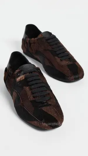 Simkhai Georgie Elasticized Fur Sneakers