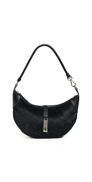 Polo Ralph Lauren Id Mini Haircalf Shoulder Bag - Black