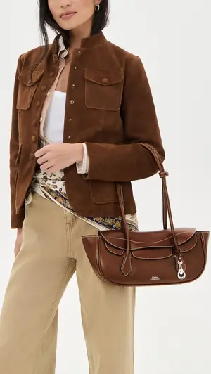 Polo Ralph Lauren Shiny Tumbled Blaze Shoulder Bag