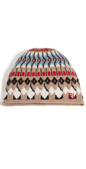 Polo Ralph Lauren Chunky Fairisle Beanie - Camel