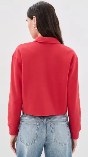 Junk Food Chiefs Polo Crop Fleece Sweatshirt