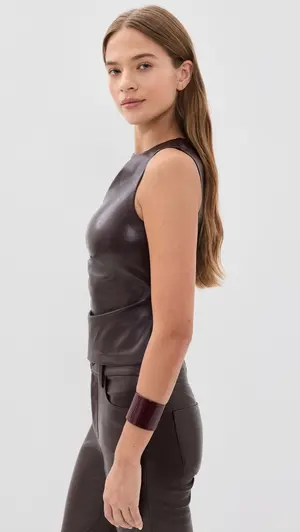 Joe's Jeans The Meg Vegan Leather Top