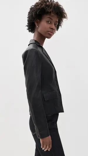 Joe's Jeans The Fitted Faux Leather Blazer