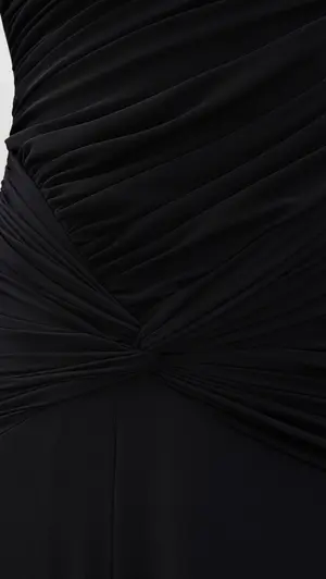 WAYF Selene Ruched Long Sleeve Dress