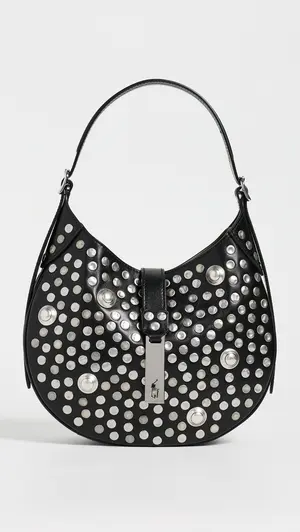 Polo Ralph Lauren Studded Leather Shoulder Bag