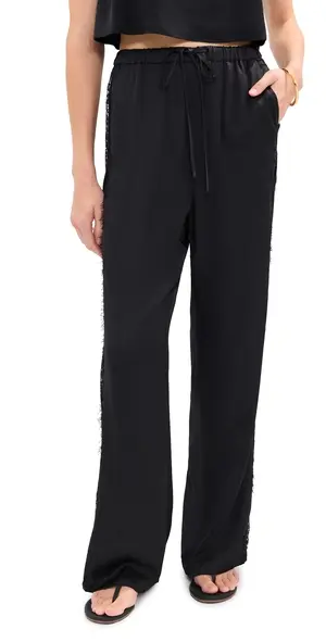 LE BOP Lauren Satin Pants - Black
