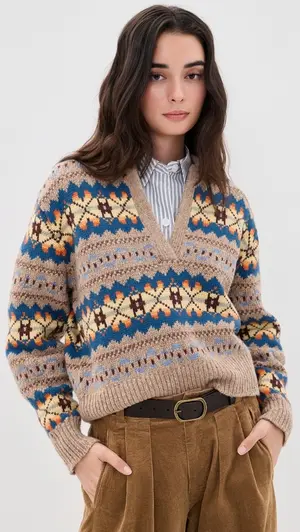Polo Ralph Lauren Wool Blend Collared Sweater