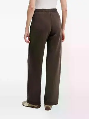 Guess Olympe Logo-plaque Flared Trousers - Brown