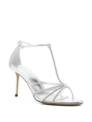 Mach & Mach Crystal-embellished T-bar Sandals