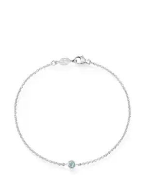 DOWER & HALL Aquamarine Dewdrop Chain Bracelet - Silver