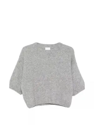 ALLUDE Short-sleeve Crew-neck Knitwear