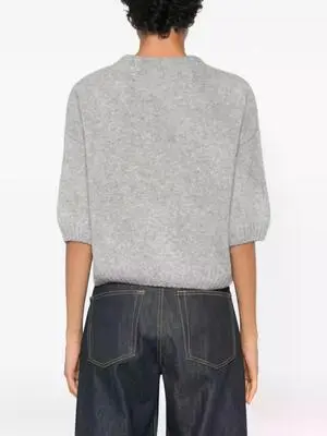 ALLUDE Short-sleeve Crew-neck Knitwear