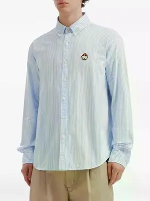 CHOCOOLATE Striped Patch-detail Shirt