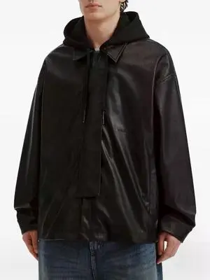 Izzue Layered Drawstring-hood Jacket