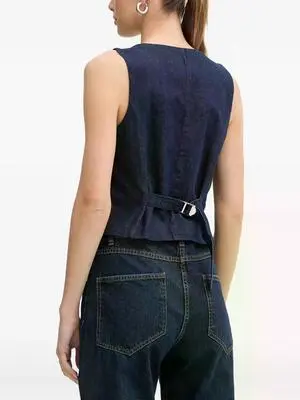 SILVIAN HEACH Button-up Denim Waistcoat