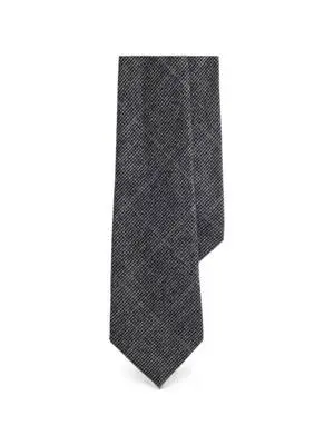 Ralph Lauren Purple Label Check Neck Tie - Grey