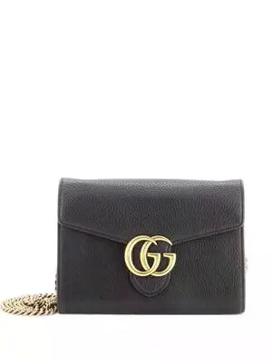 Gucci Gg Marmont Chain Wallet Leather Mini Clutch Bag