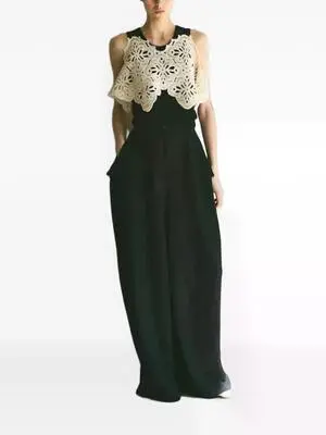 MULLER OF YOSHIOKUBO Arabesque Crochet-lace Tank Top - Black