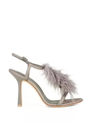 KAT MACONIE Faryal Feather-embellished Sandals