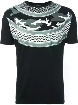 Neil Barrett Camouflage-print Graphic-print T-shirt