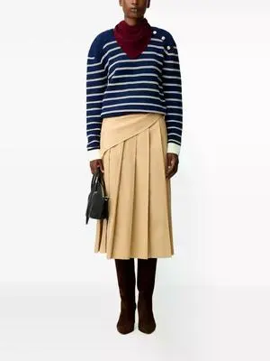 Claudie Pierlot Striped Wool Jumper - Blue