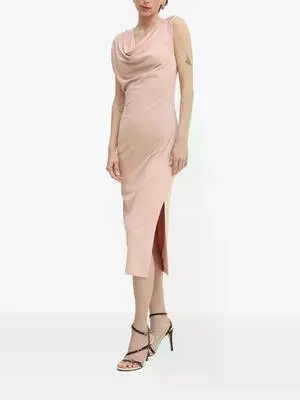 SILVIAN HEACH Rhinestone-embellished Cowl-neck Maxi Dress - Pink