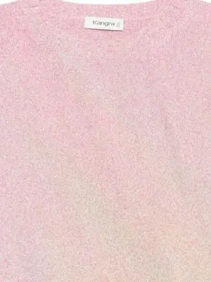 KANGRA Short-sleeve Crew-neck Top - Pink