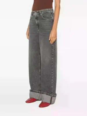 I BLUES Jeanne Wide-leg Turn-up Jeans