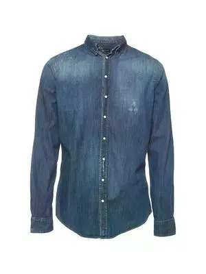 Dsquared2 Distressed-details Denim Shirt - Blue