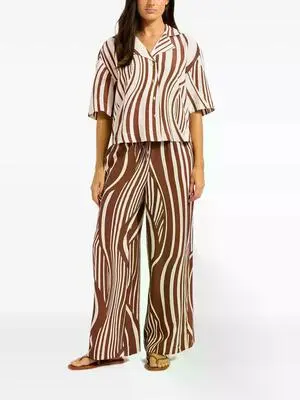 Seafolly Coastline Abstract-print Drawstring Trousers