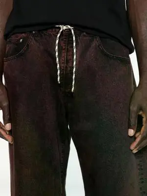 Aries Batten Acid-wash Jeans - Red